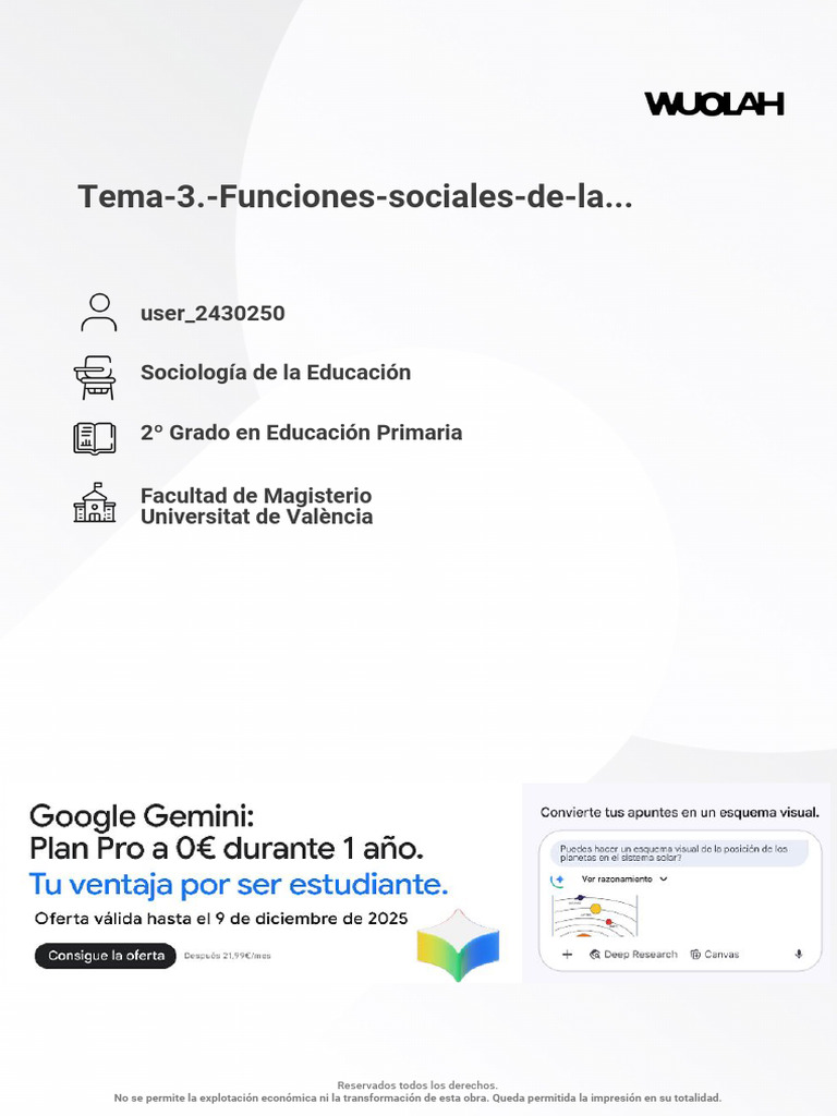 Tema 3 Apuntes Wuolah | PDF | Escuelas | Institución