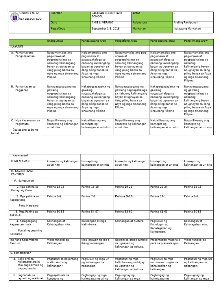 Ap 5 Q2 Week 1 | PDF