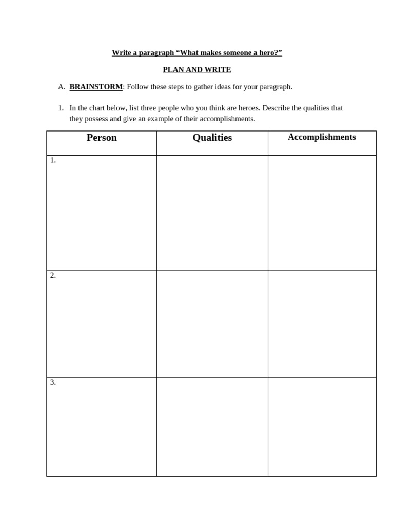 Paragraph Assignment | PDF
