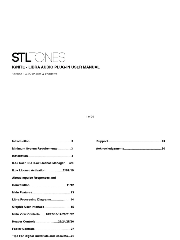 Libra Audio Plug-In User Manual | PDF | Amplifier | Loudspeaker