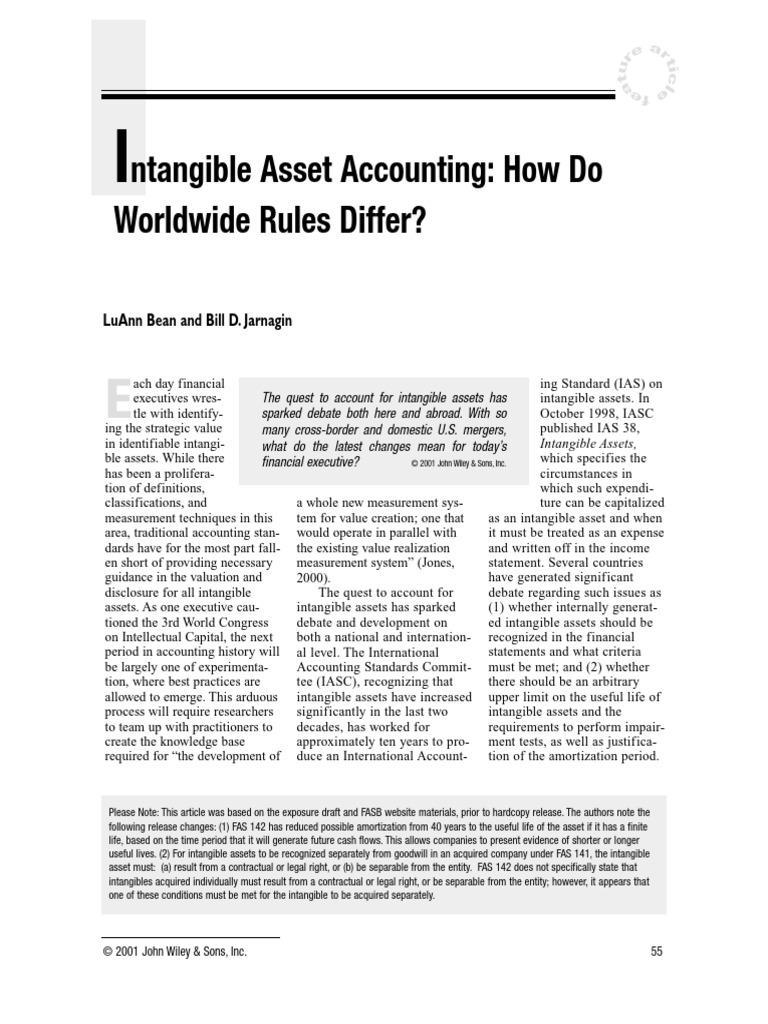 IA Accounting | PDF | Goodwill (Accounting) | Intangible Asset