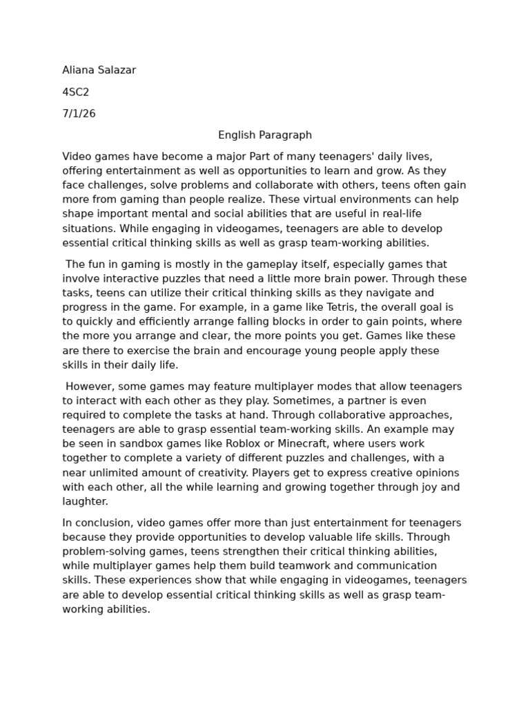 English Paragraph | PDF