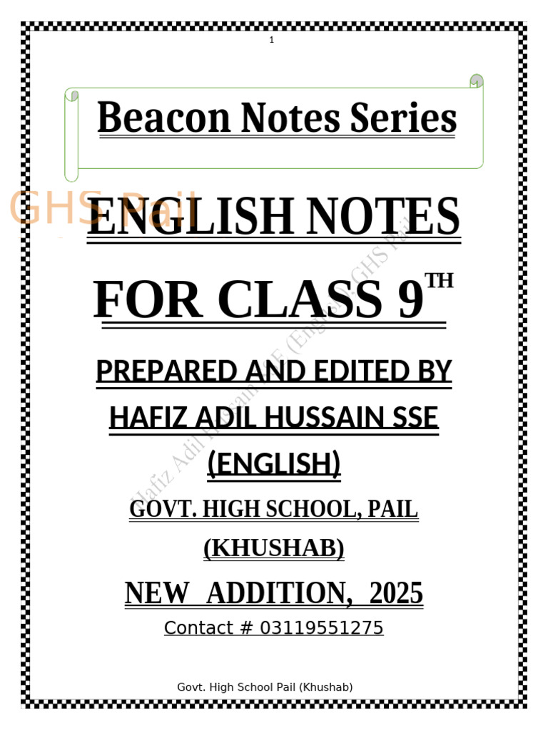9th Class English Notes New Syllabus | PDF | Globalization ...
