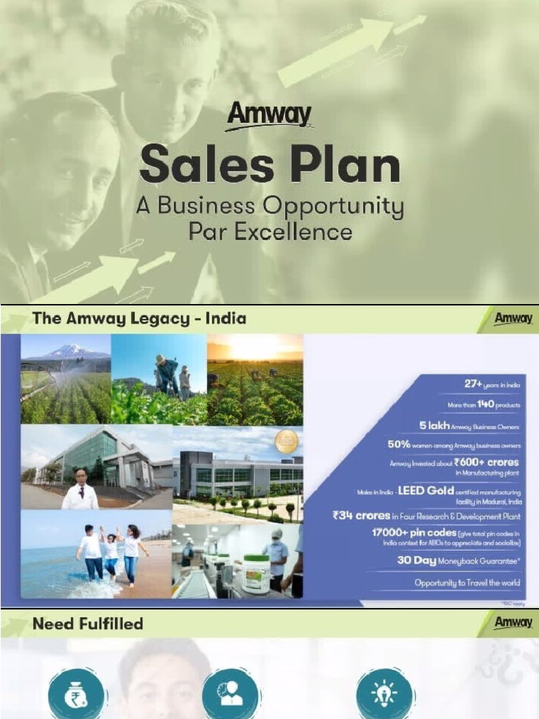 Amway Sales Plan | PDF