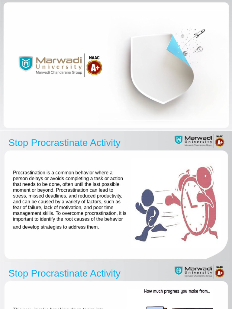 Overcome Procrastination Activity Guide | PDF | Procrastination ...