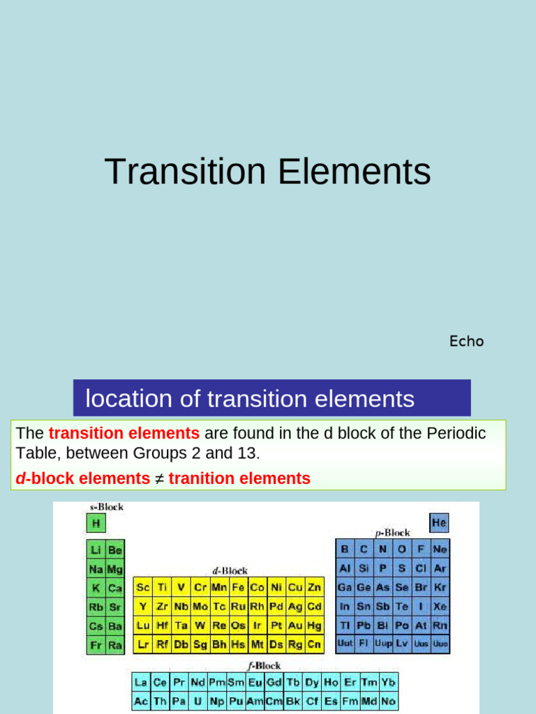 Transition Metals | PDF | Transition Metals | Electron Configuration