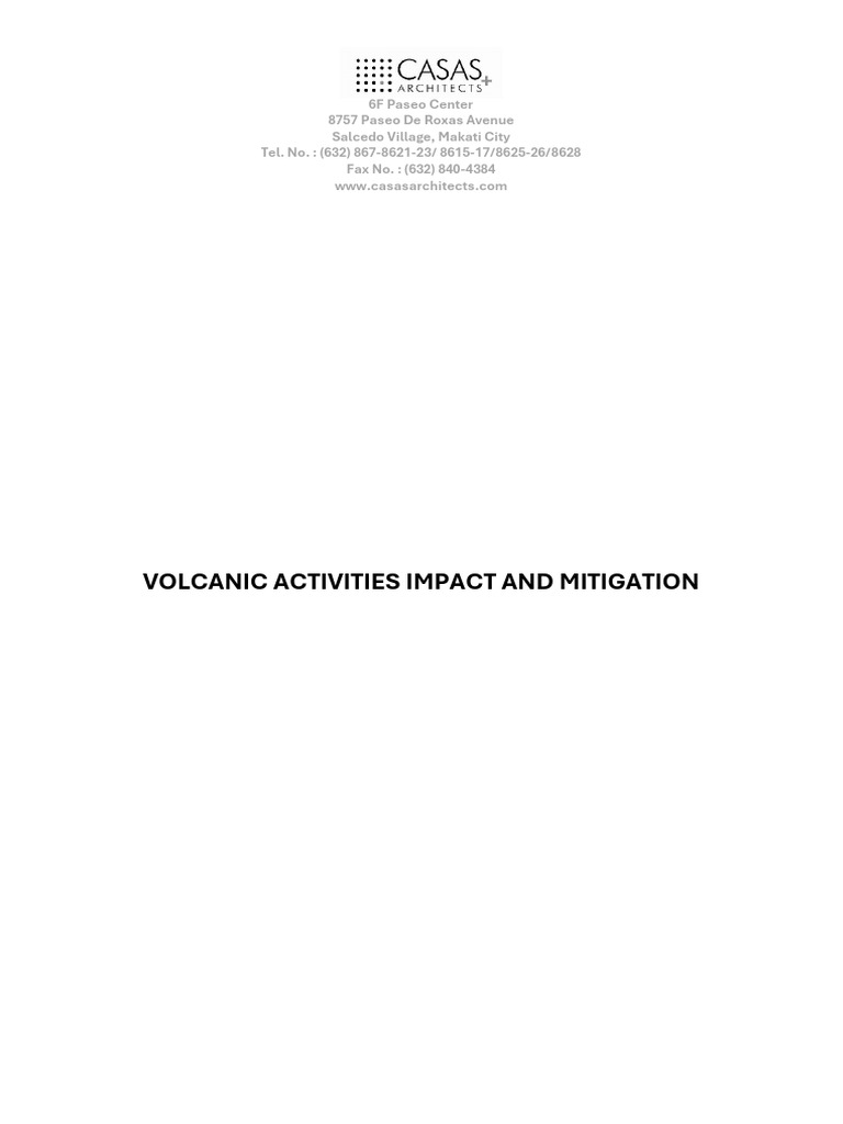 Volcanic Activity Impact and Mitigation Guide | PDF | Volcano ...