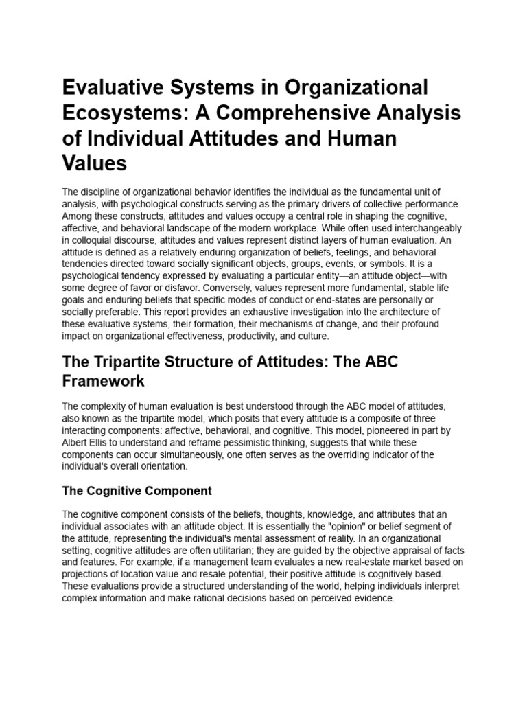Assignment Outline - Attitude and Values | PDF | Attitude (Psychology ...
