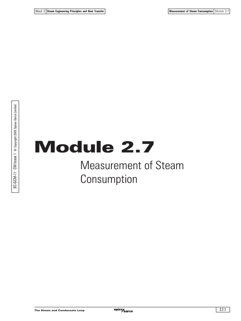 7.measurement of Steam Consumption | PDF | Flow Measurement | Pump