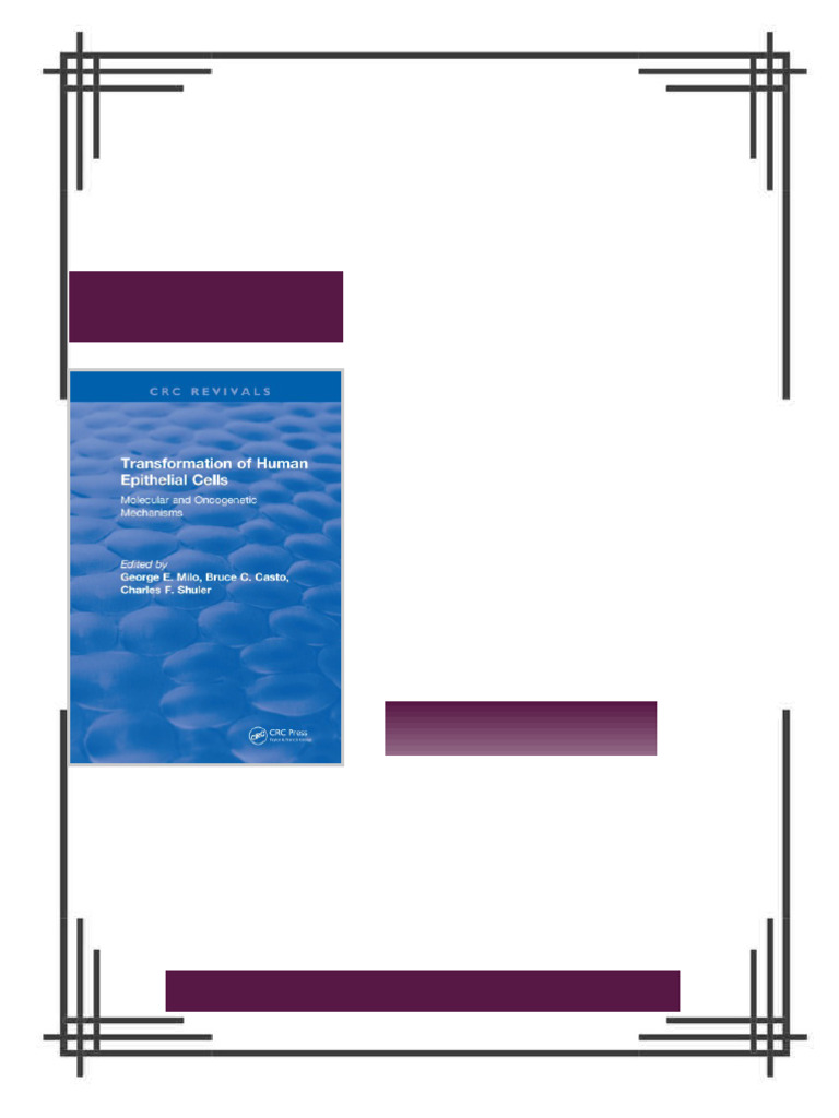 Transformation of Human Epithelial Cells 1992 Molecular and Oncogenetic ...