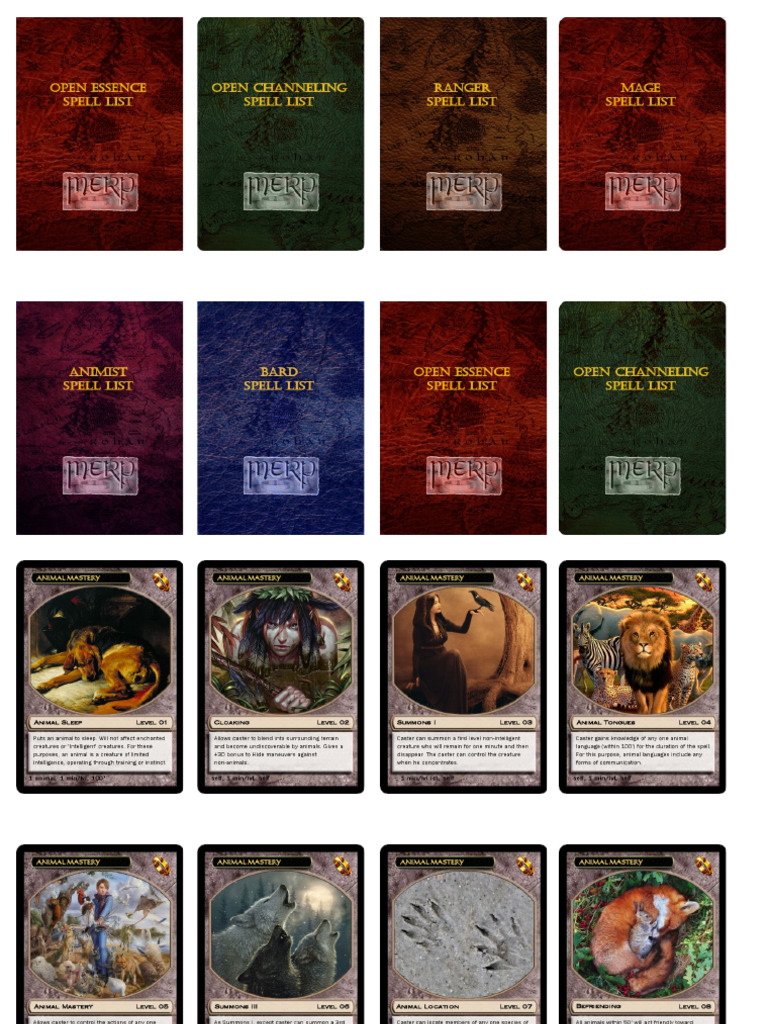 Spell Cards (MERP) | PDF