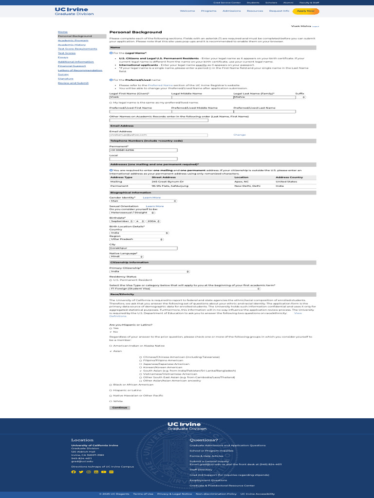 Personal Background | PDF | Race And Ethnicity In The United States Census