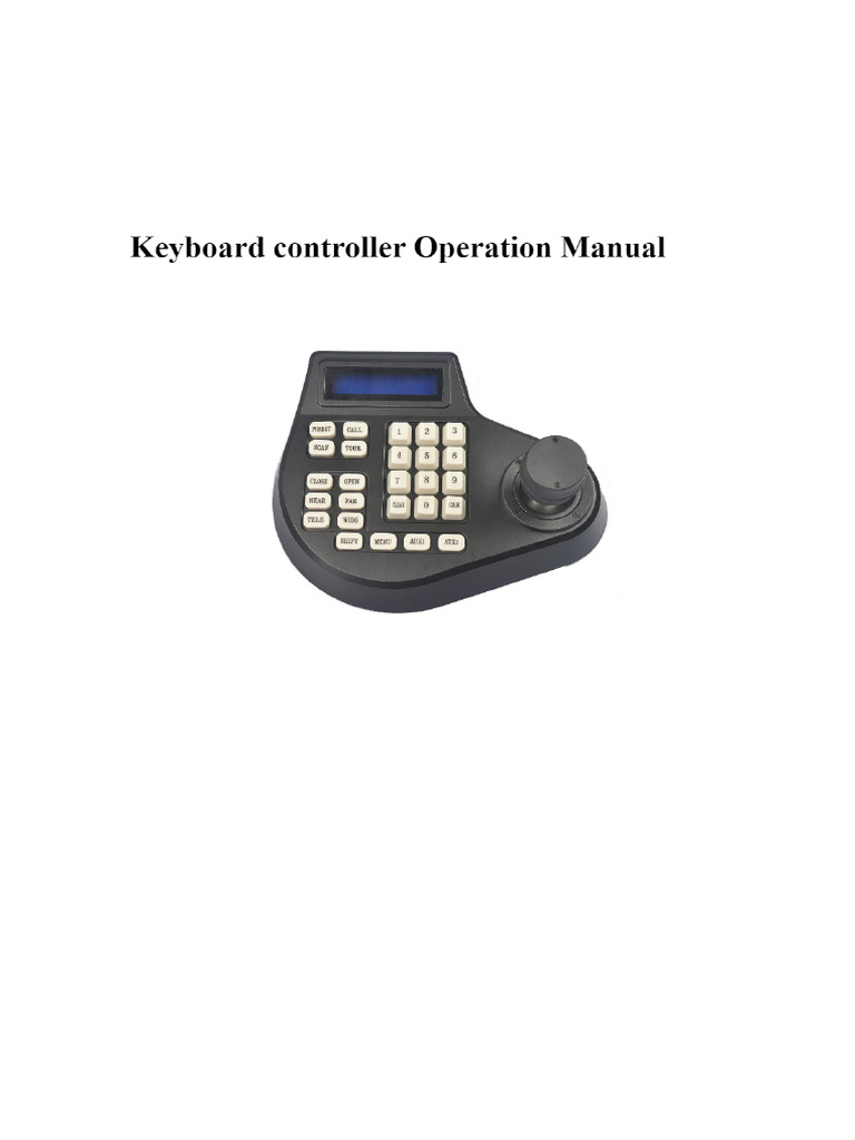 CCTV Keyboard Manual | PDF
