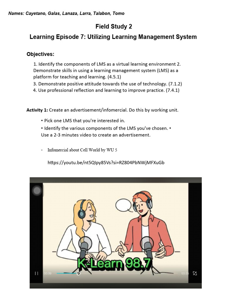 Field Study 2 LE7 WU5 | PDF