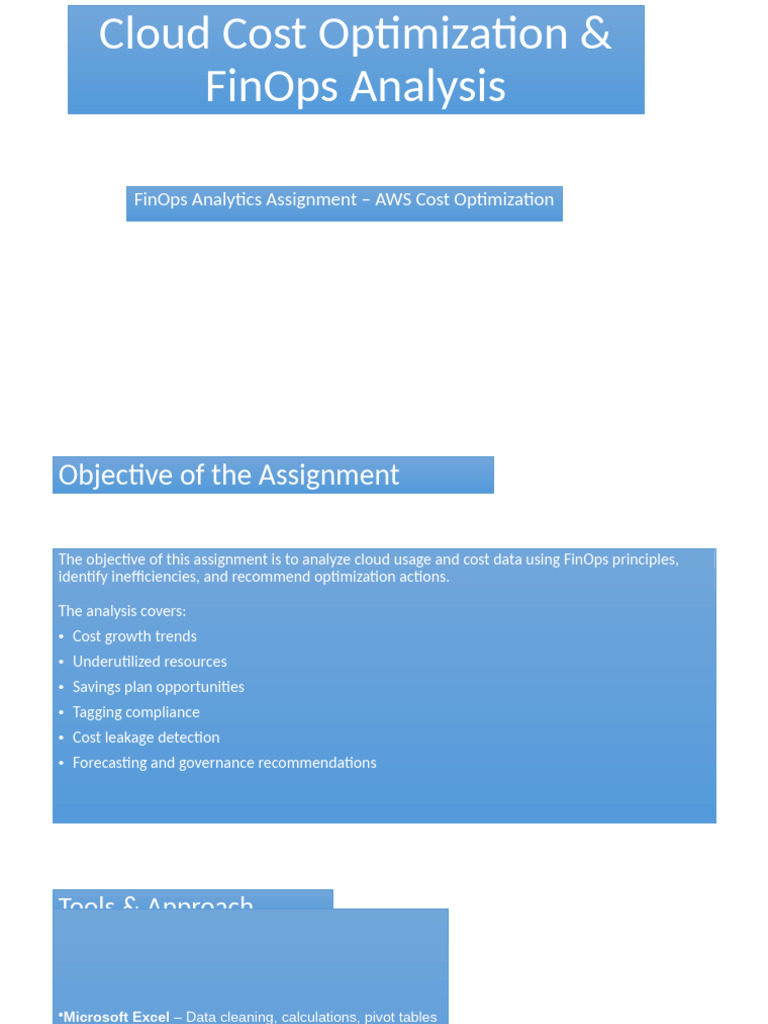 Cloud Cost Optimization FinOps Analysis | PDF | Cloud Computing ...
