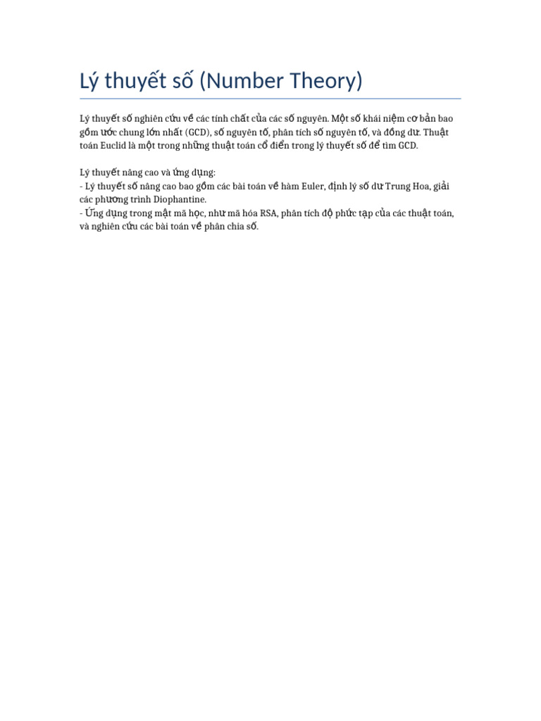 Ly Thuyet So | PDF