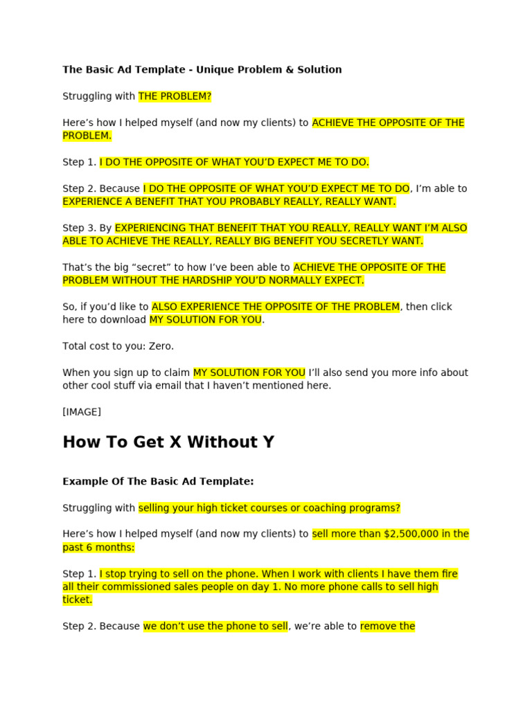 Facebook Ad Template (Basic) | PDF