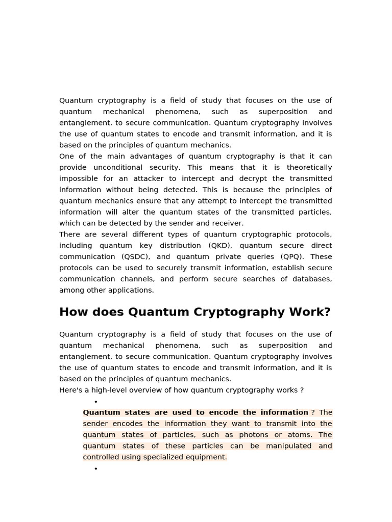 Understanding Quantum Cryptography Basics | PDF | Cryptography ...