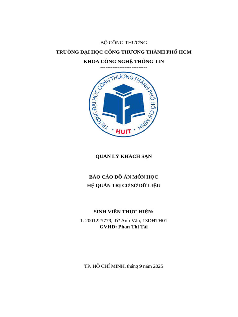 Bieu Mau Bao Cao Do An - He Quan Tri CSDL | PDF