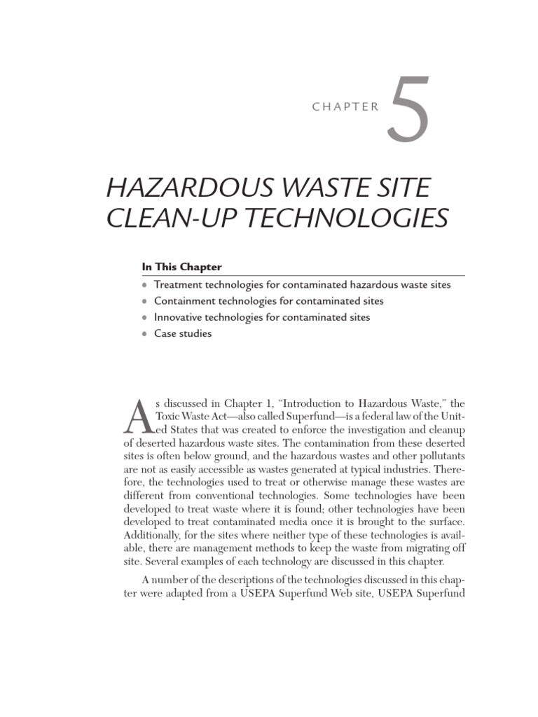 Hazardous Waste Management An Introduction - (Hazardous Waste ...