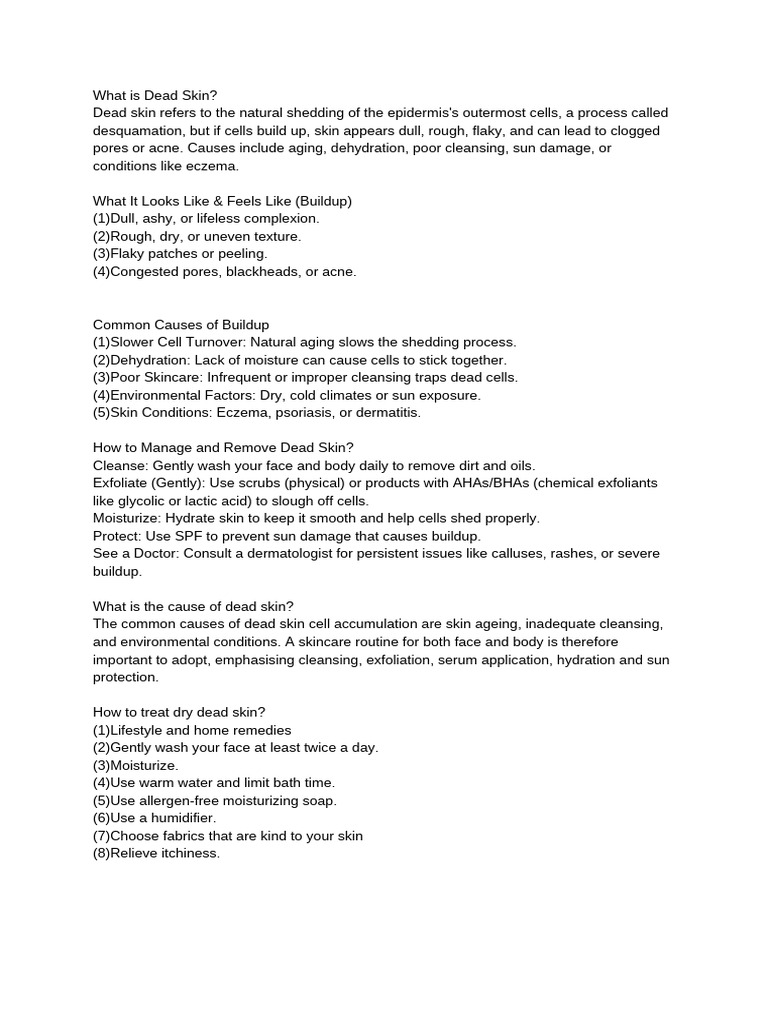What is Dead Skin | PDF