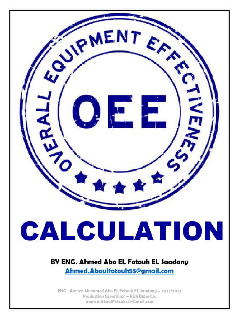 Productivity & OEE Calculation | PDF
