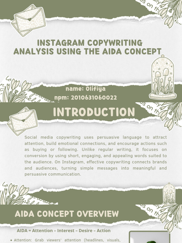 Instagram Copywriting AIDA Analysis | PDF | Copywriting | Human ...