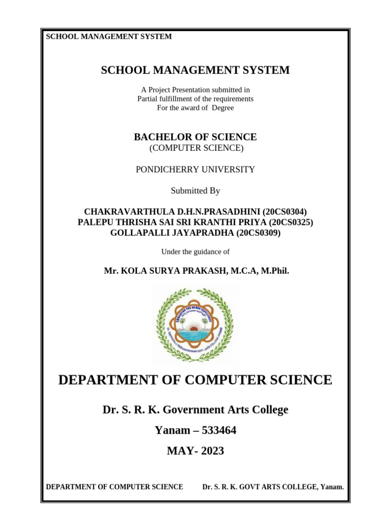 Front Page & Certificates | PDF