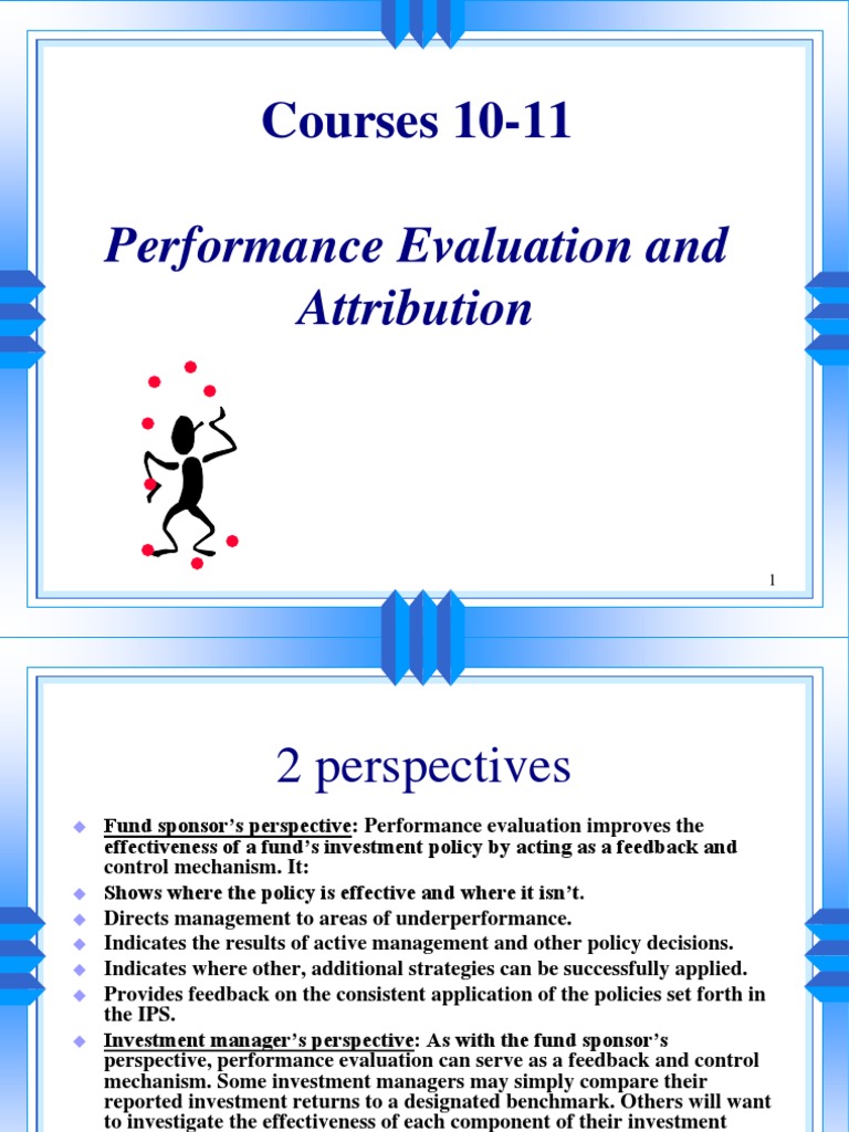 101 - Performance Evaluation | PDF | Active Management | Beta (Finance)