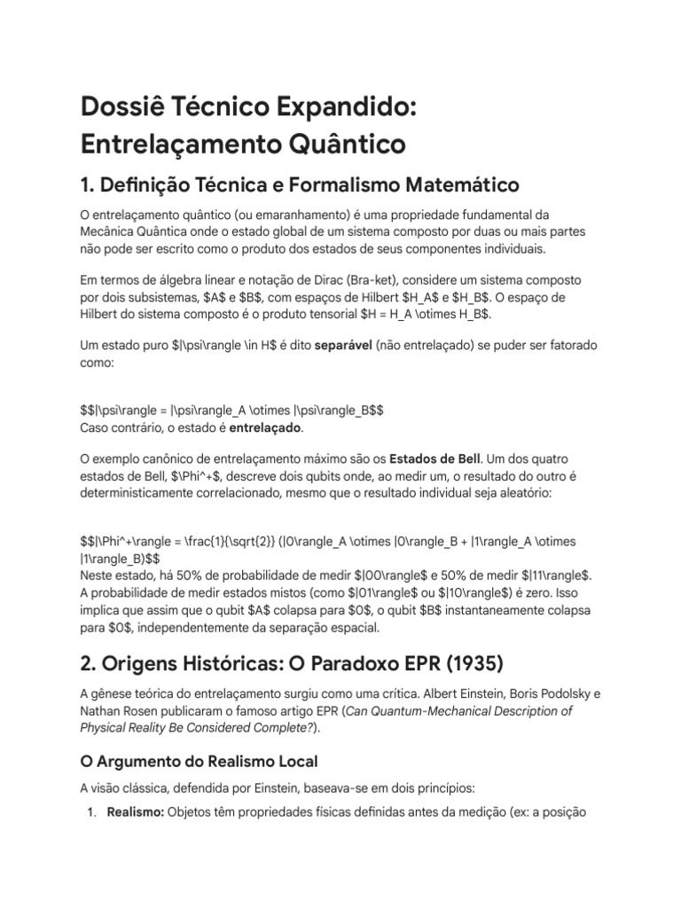 Introducao Ao Entrelaçamento-Quântico | PDF | Emaranhamento quântico ...