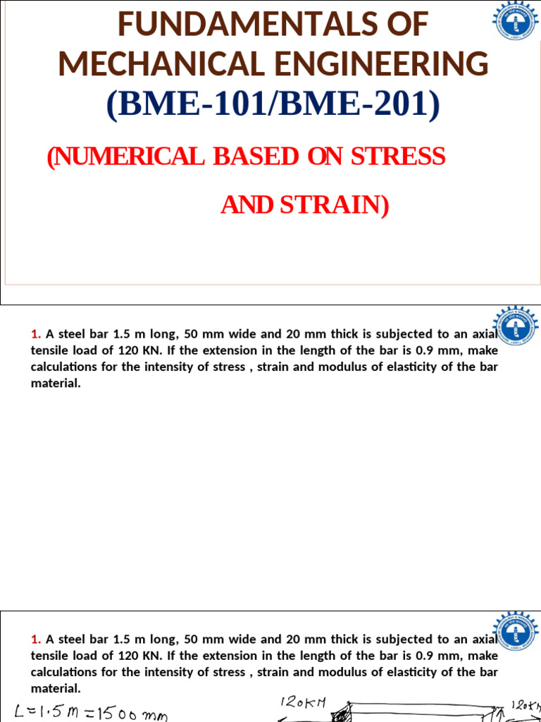 Stress and Strain Calculations in Engineering | PDF | Strength Of ...