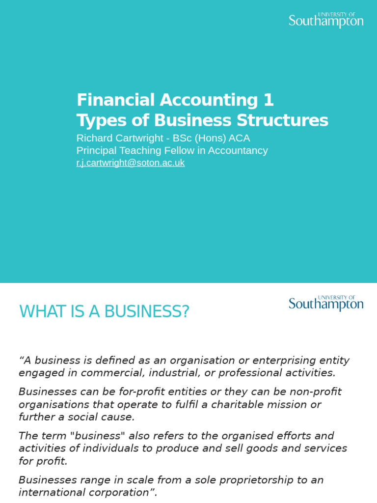 Types of Business Structures Explained | PDF | Business | Sole ...