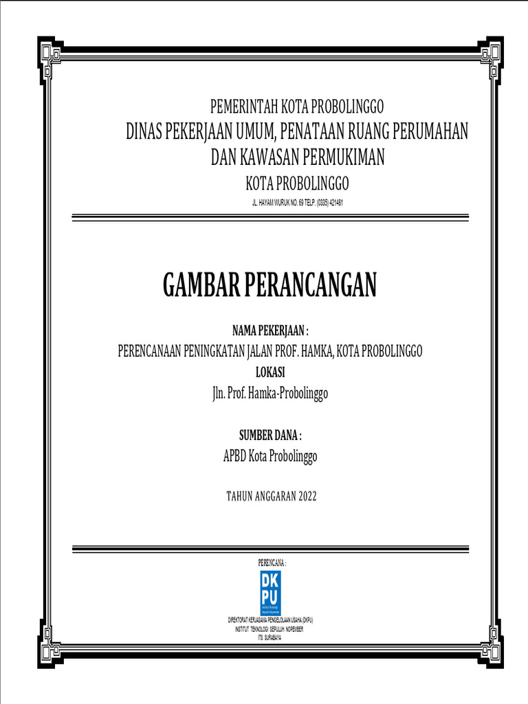 Gambar Peninggian Jalan Probolinggo Final | PDF