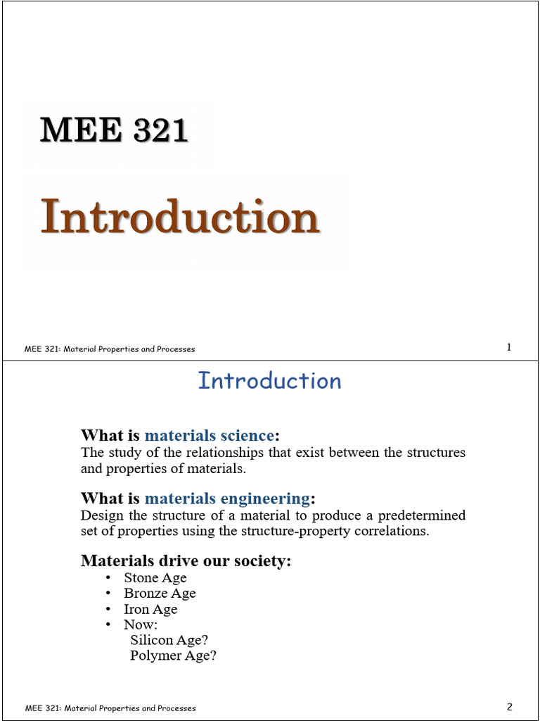 MEE321 Chap1 | PDF