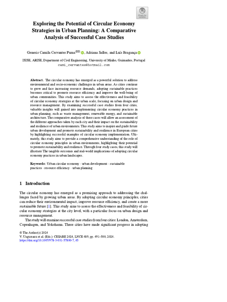 Exploring The Potential of Circular Economy Strategies in Urban ...