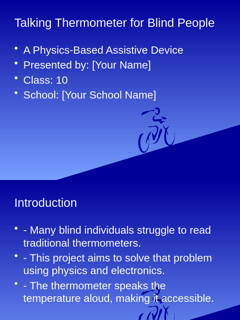 Talking Thermometer For Blind People | PDF