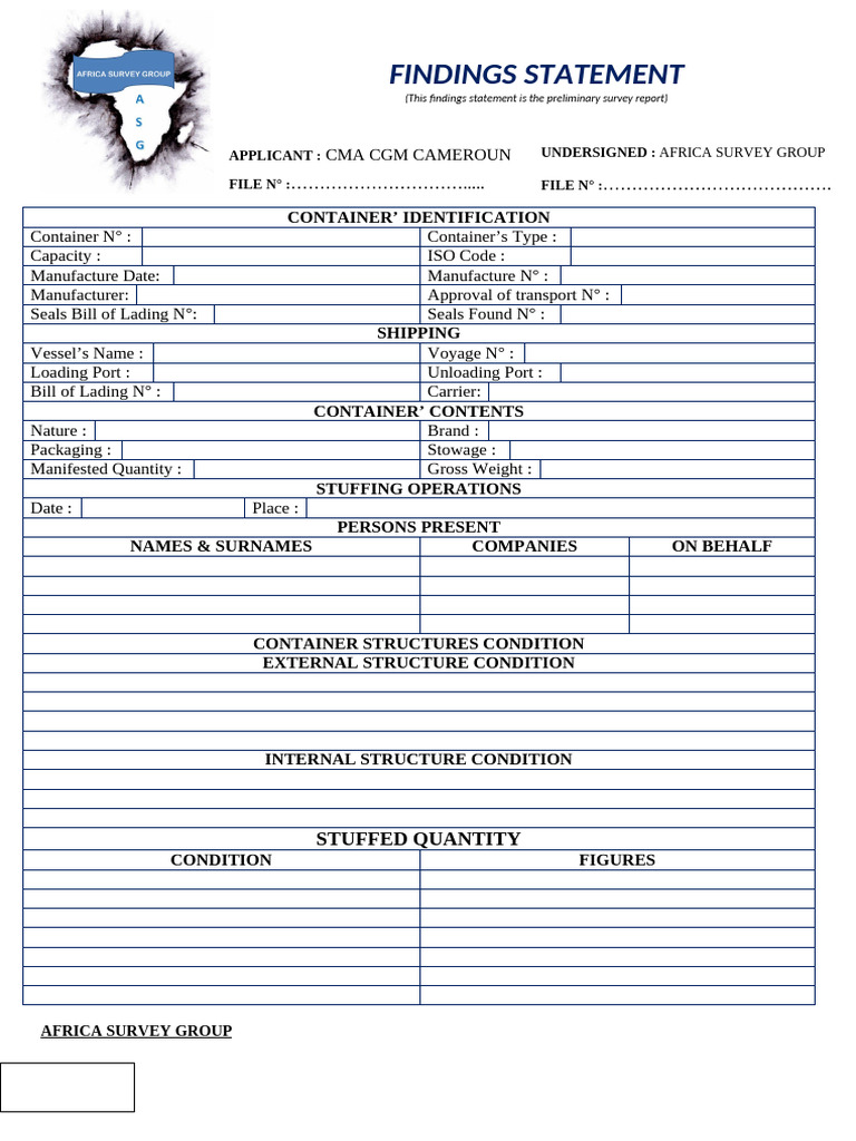 STUFFING Findings Statement | PDF