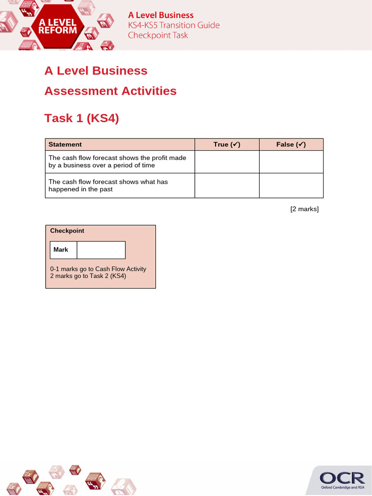 Cash Flow Checkpoint Assessment Task | PDF | Expense | Dairy