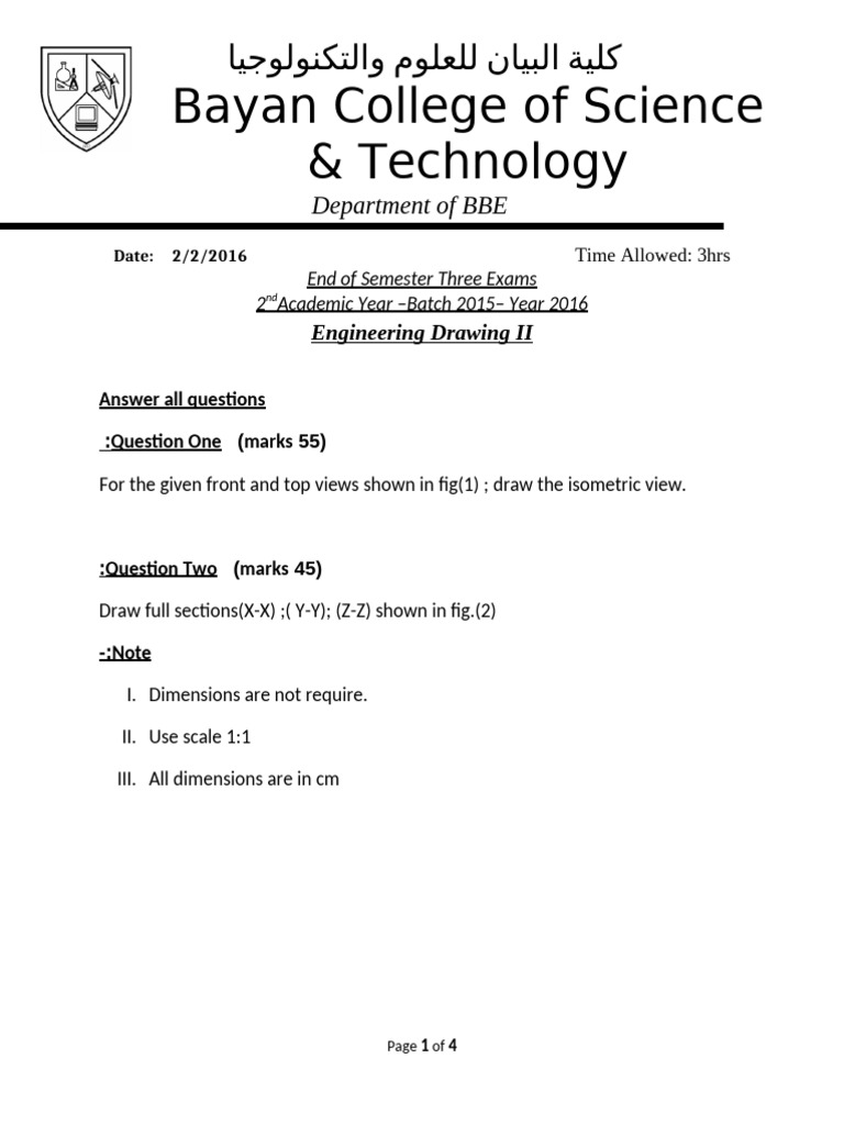 Engineering Drawing II | PDF