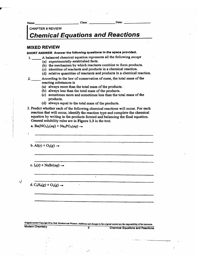 Ch. 8 Test Review | PDF