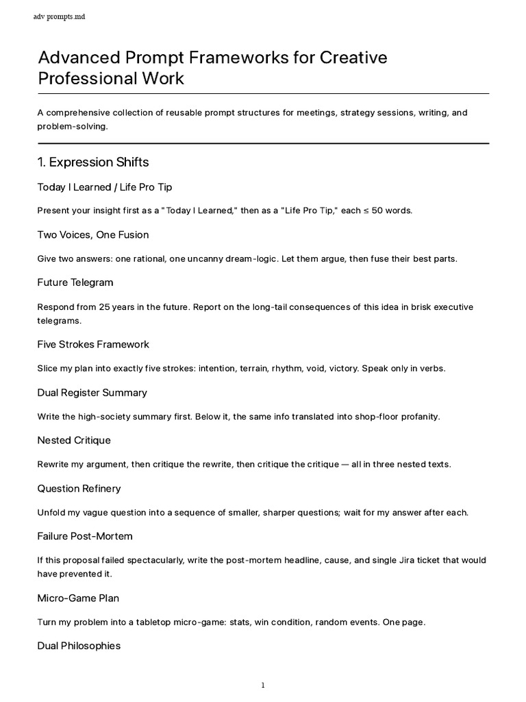 Adv Prompts | PDF | Dialectic | Decision Making