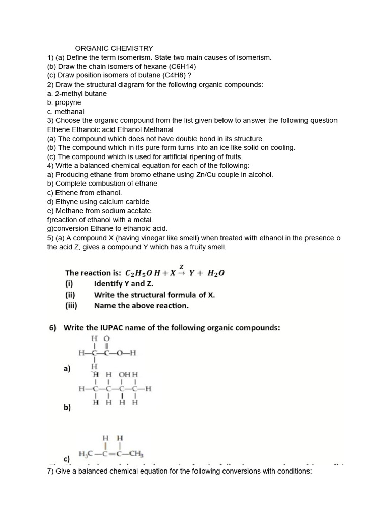 Organic Chemistry Isomerism and Reactions | PDF