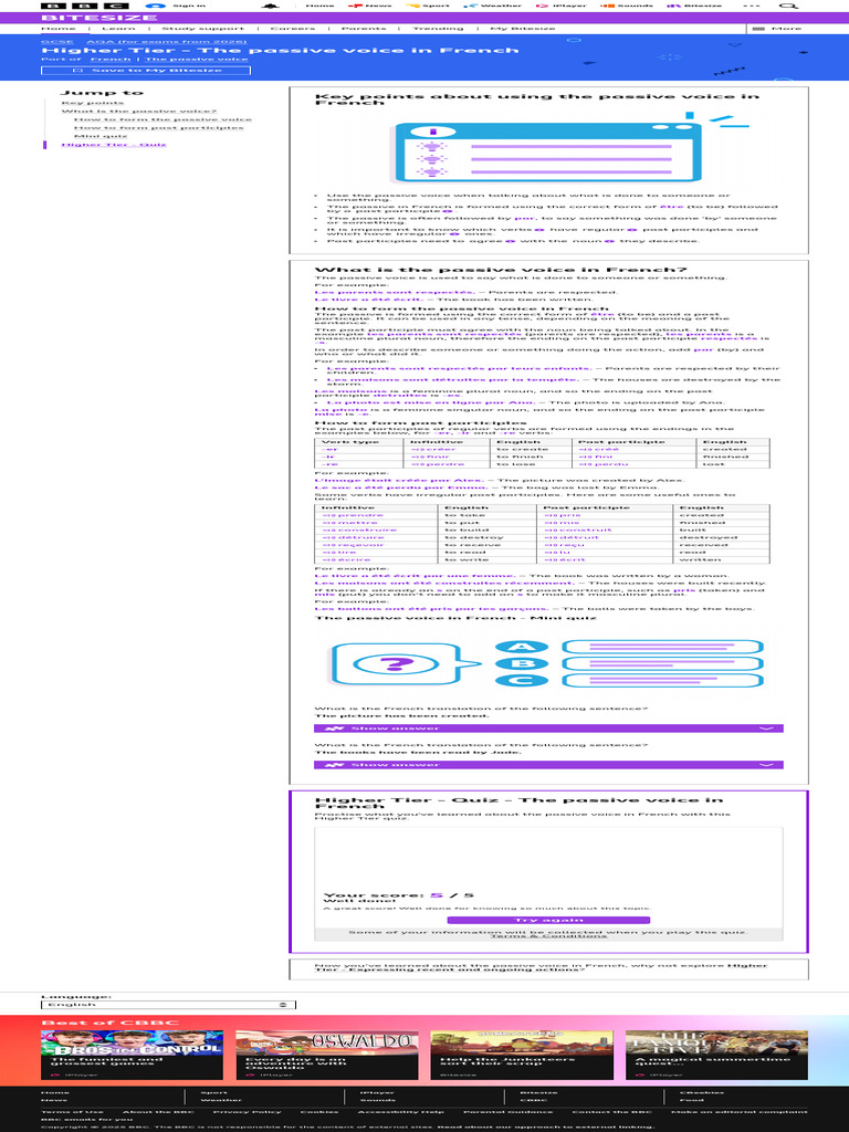 French Passive Voice Explained | PDF | Syntax | Linguistics