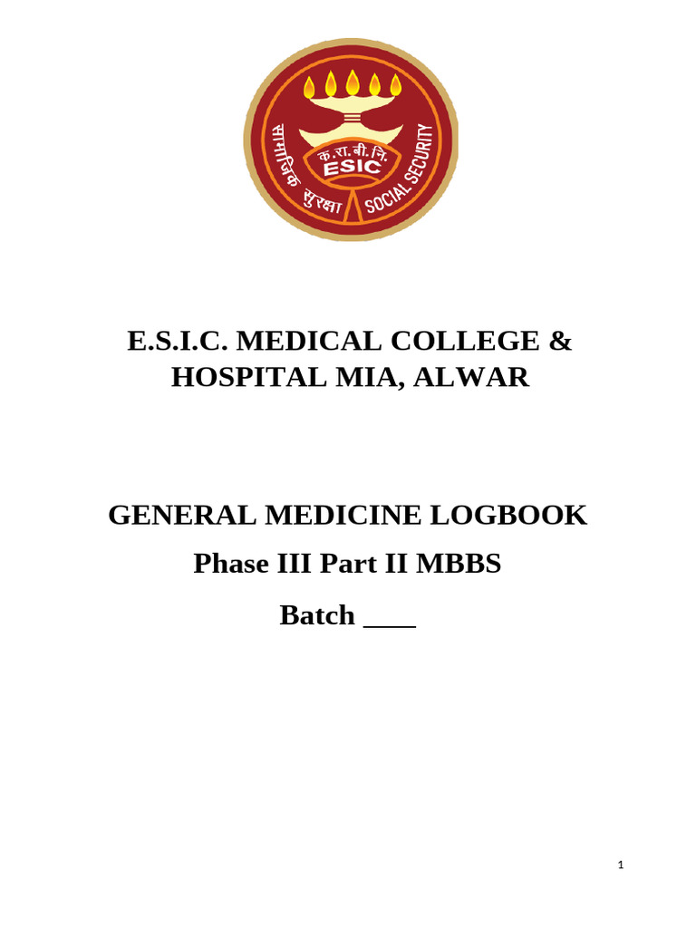 General Medicine Logbook | PDF | Intravenous Therapy | Health Care