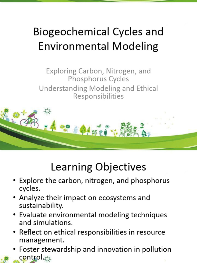 Biogeochemical Cycles Environmental Modeling With Diagrams New | PDF ...