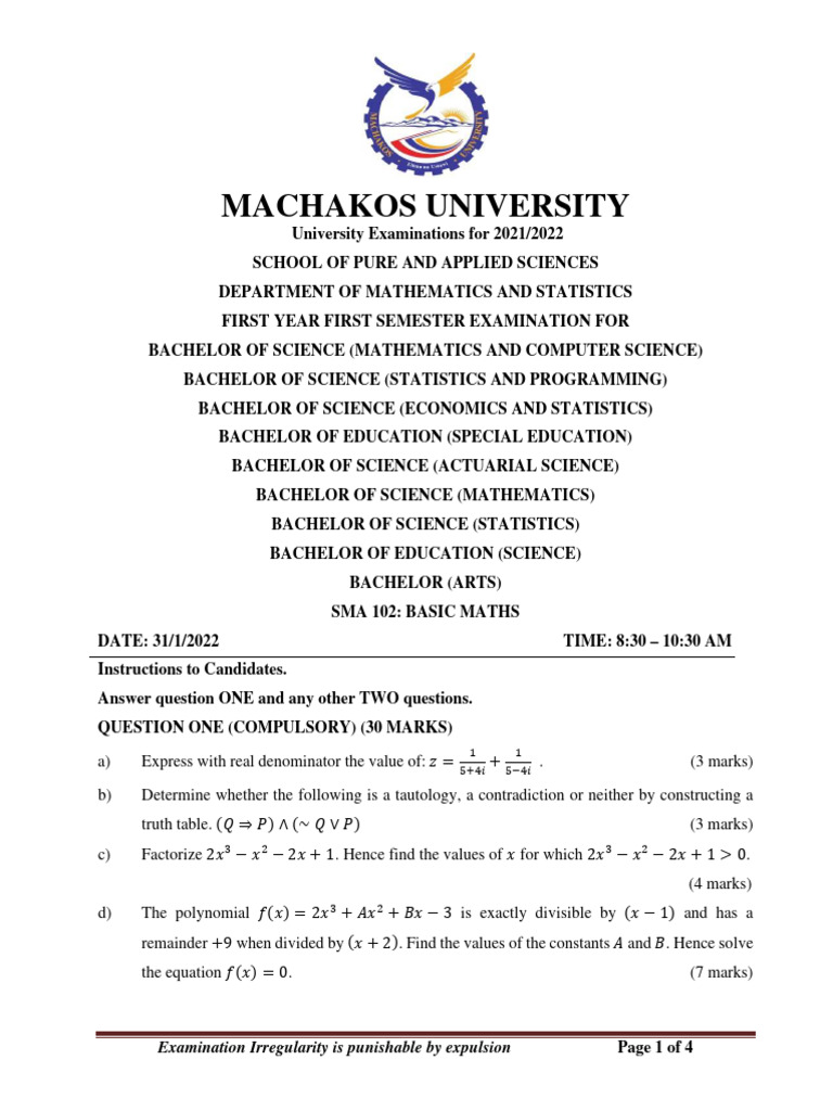 Exam Irregularity Policy Overview | PDF | Complex Number | Polynomial
