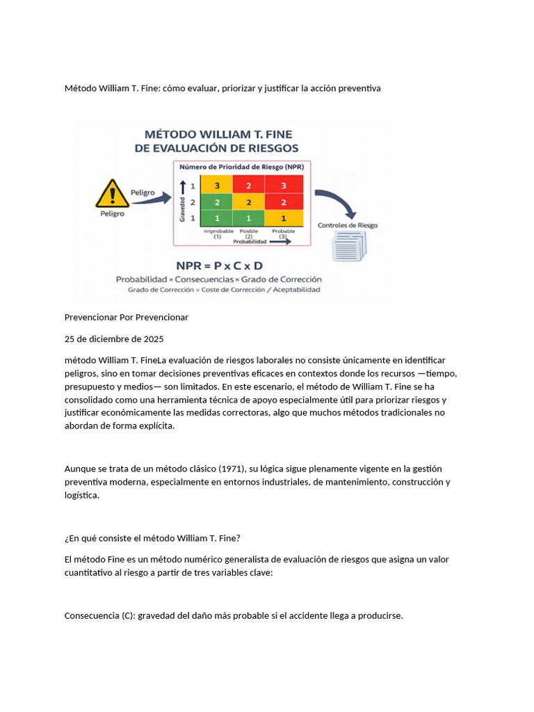 Método William T | PDF | Riesgo | Probabilidad