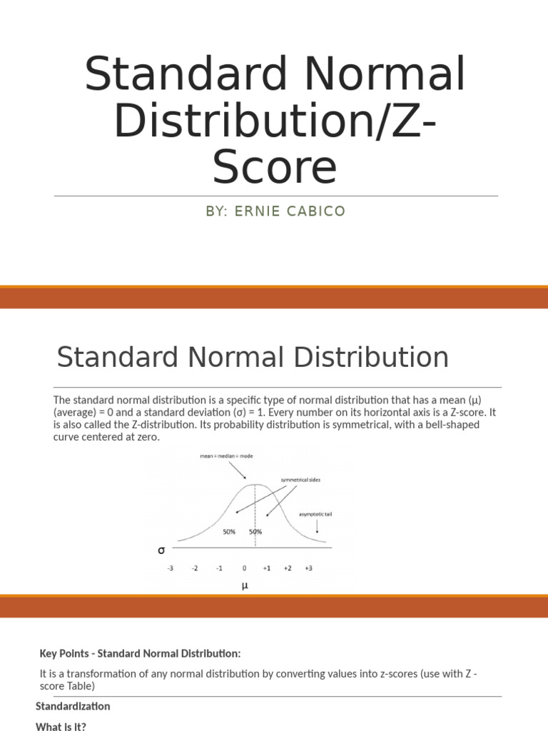 5 - Standard Normal Distribution 3 | PDF | Standard Score | Normal ...