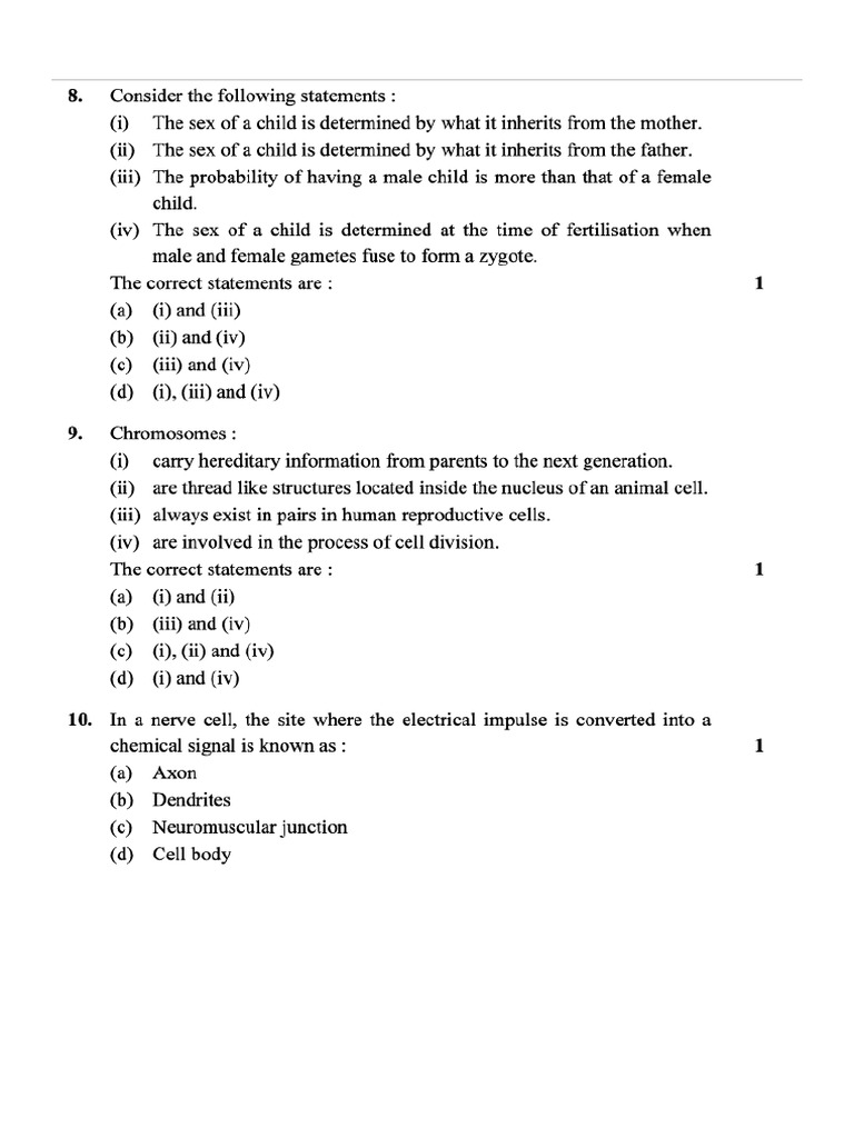 Whole Bio 2024 Set 1 | PDF