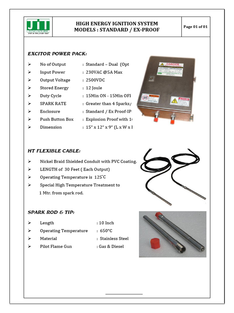 High Energy Ignition System Specs | PDF